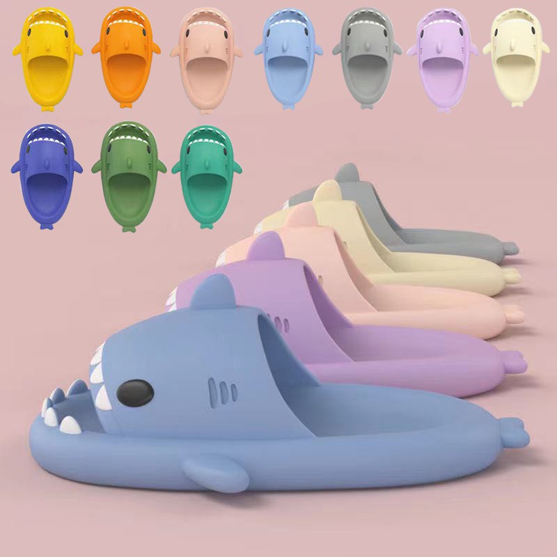 READY STOCK Adult Shark Slippers Men's Summer Home Indoor Slippers ...