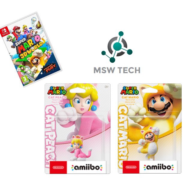 Ready Stock Nintendo Switch Amiibo - Super Mario - Cat Mario & Cat ...