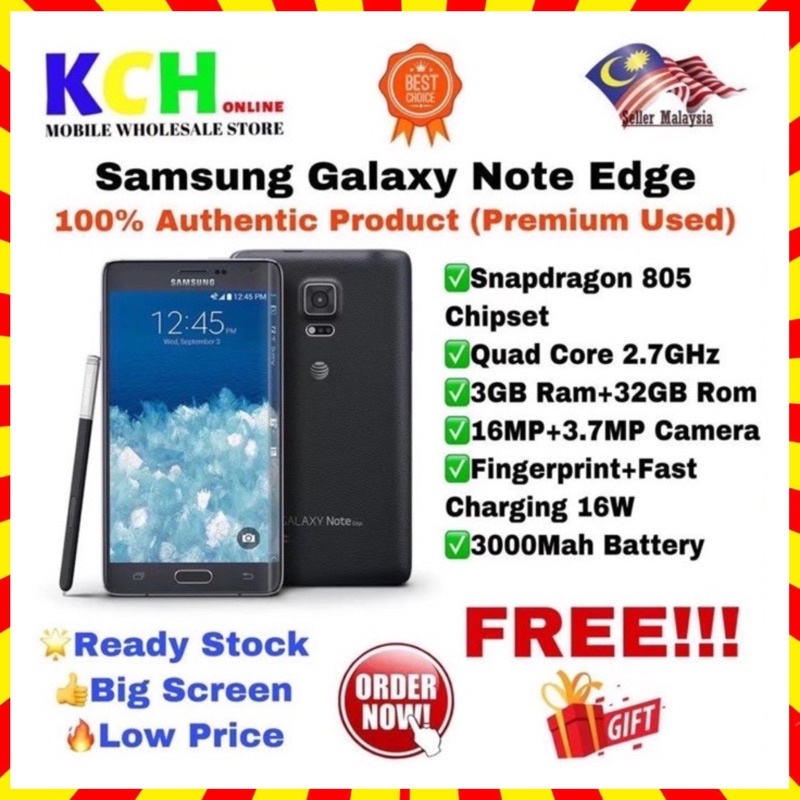 🚚🇲🇾【Premium Used】Samsung Galaxy Note Edge 4G LTE 5.7 Inch 3+32GB ...