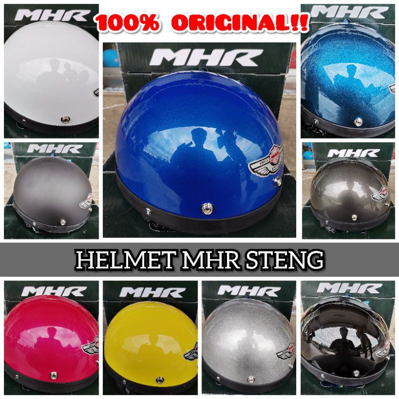 【ORIGINAL】 HELMET MHR STENG MHR 3 KURA SEPARUH 3 BUTTON VISOR BOGO ...