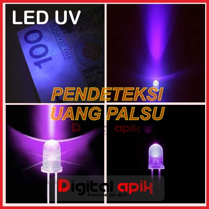 UNGU 5mm UV Light LED Light PCB Purple Ultraviolet Detector 5mm ...