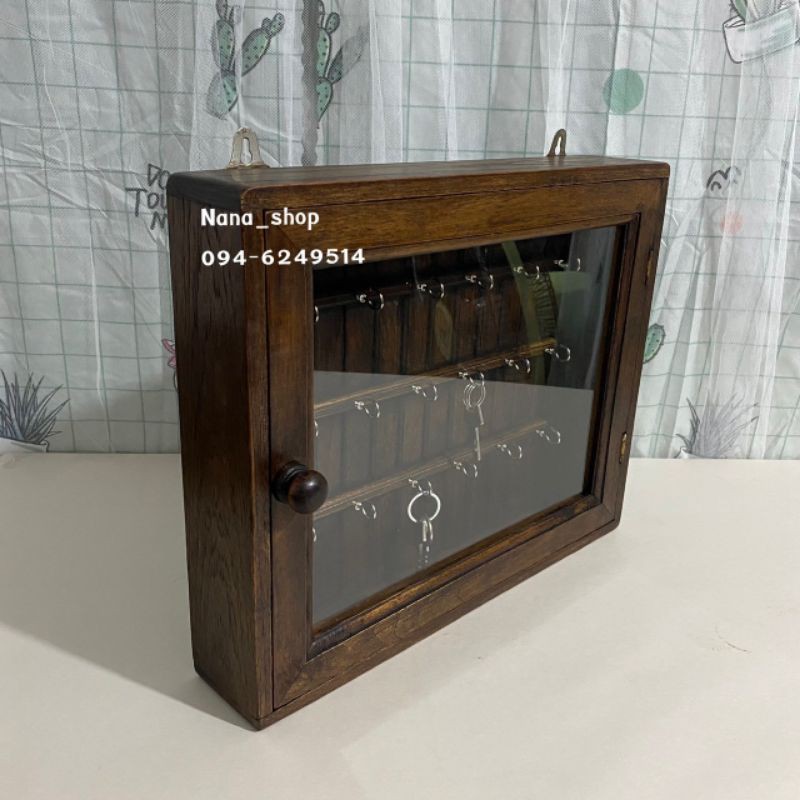 Key Cabinet Teak (Oak Color) Can Store 18 Sets) | Shopee Malaysia