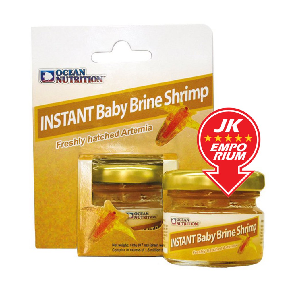 Ocean Nutrition Instant Baby Brine Shrimp 20g BBS Artemia Fish Fry Food ...