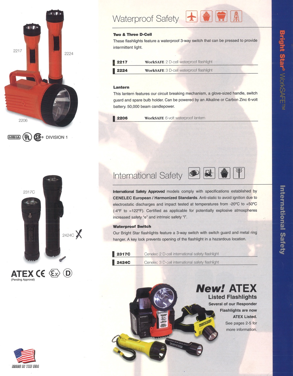 Bright Star Worksafe 2206 Waterproof Safety Flashlight ( Krypton Bulb ...