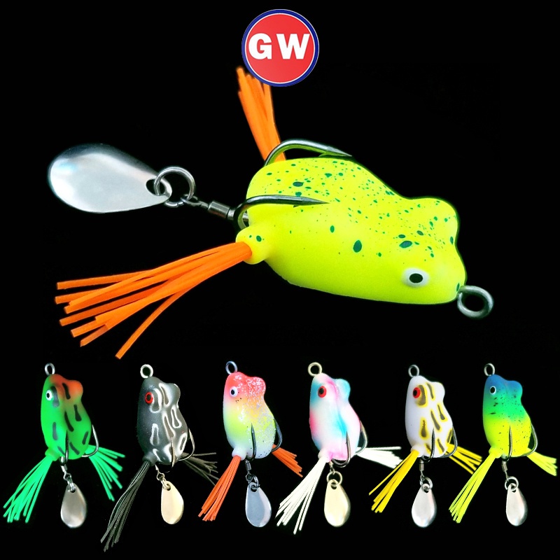 3cm/4.2g Soft Frog Lure 1Pcs Mini Soft Frog 3D Eyes Soft Plastic Frog ...