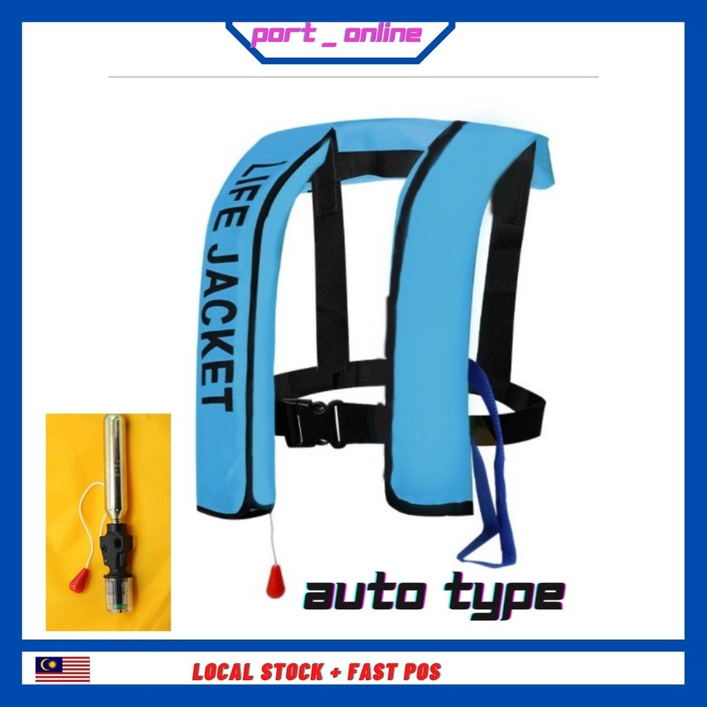 (ready stock) Adult Auto/manual Inflatable Life Jacket - jaket ...