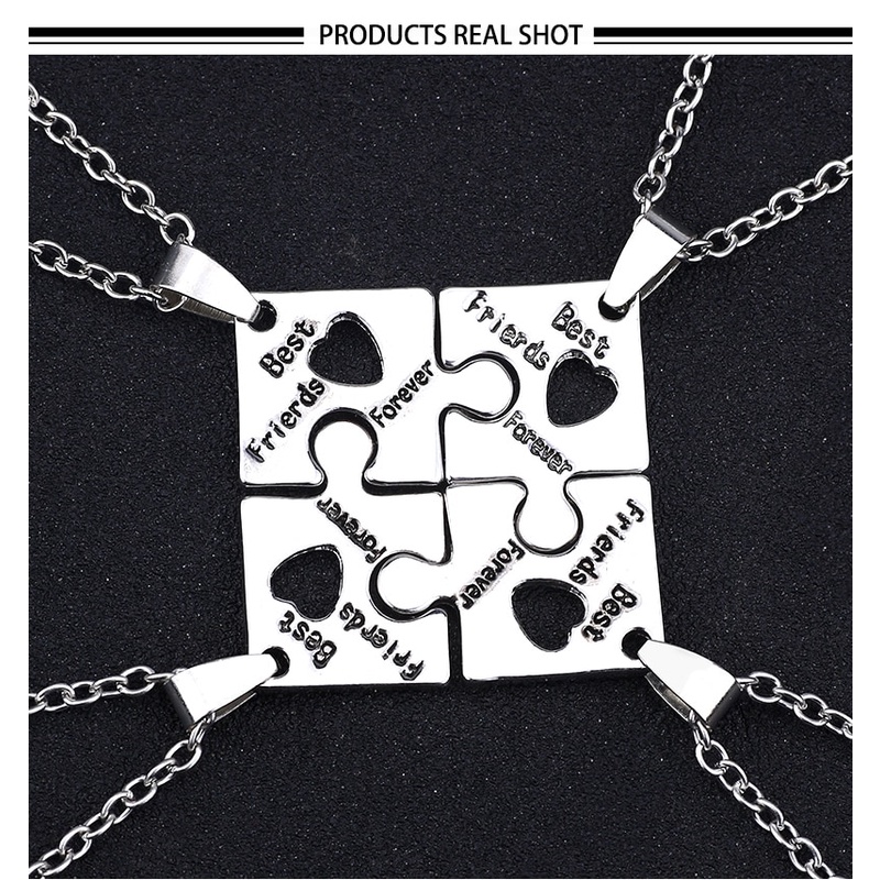 BFF Best Friends Shape Segi Empat Necklace ( 4 pcs ) | Shopee Malaysia