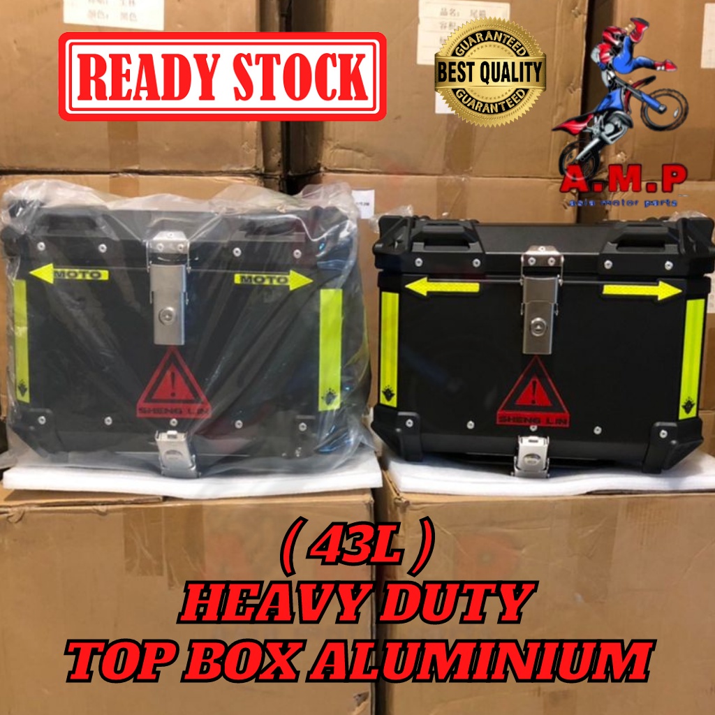 Heavy duty aluminium top box 43L ( X ) 45L 50L tracer mt09 rs150 y15zr ...