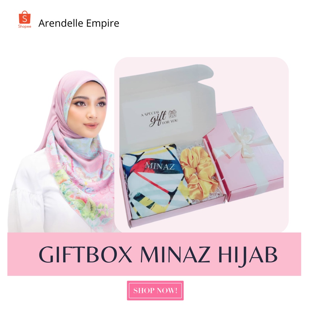 Minaz Hijab Giftbox Set - Tudung Bawal Blossom Series Edisi Merdeka ...