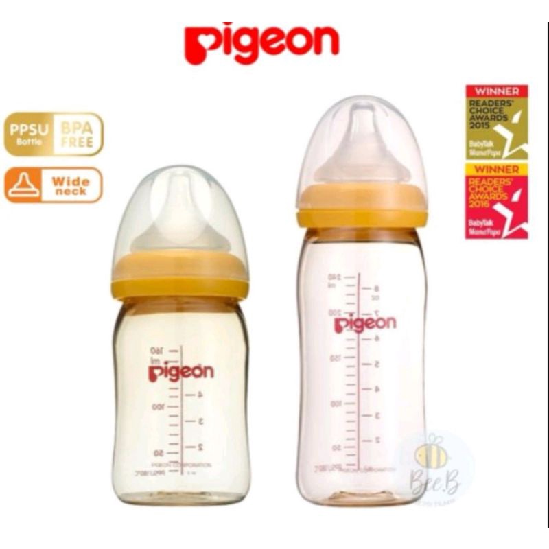 💖Original PIGEON 💖- SOFTOUCH WIDE NECK PPSU BOTTLE 160ml/5oz & 240ml/8oz | Shopee Malaysia