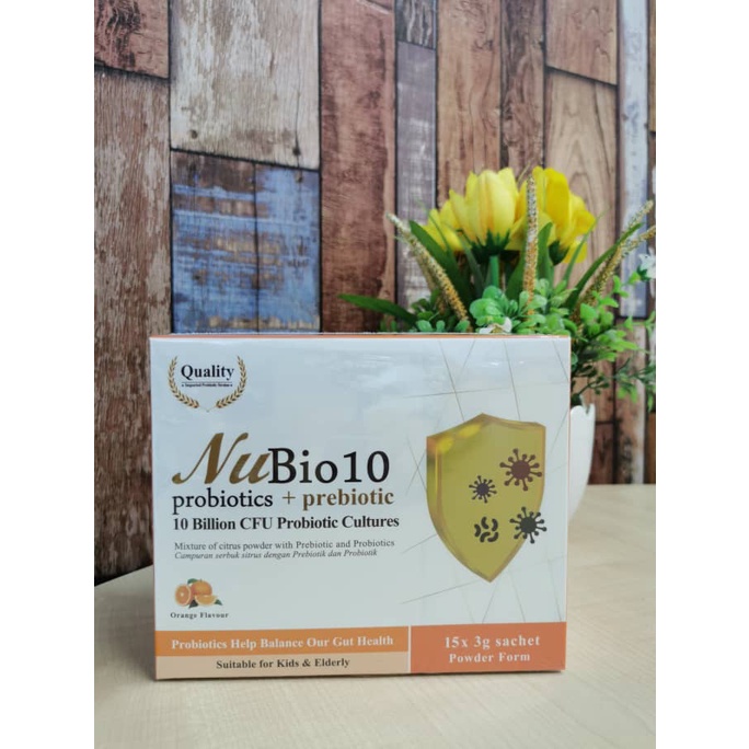NuBio10 Probiotics + Prebiotics [10 Billion CFU Probiotics Culture ...