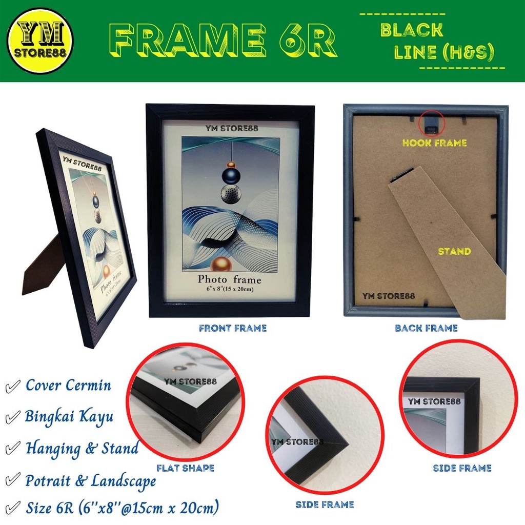 Photo Frame 4R,5R,6R,8R/Frame Certificate 4R,5R,6R,8R/Bingkai Gambar ...