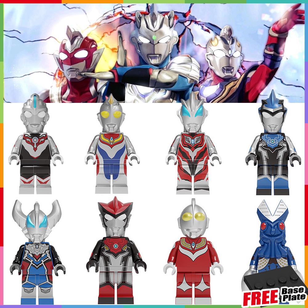 Ultraman Minifigures Orb Dyna Geed Blu Magnificent Geed Rosso Tiga ...