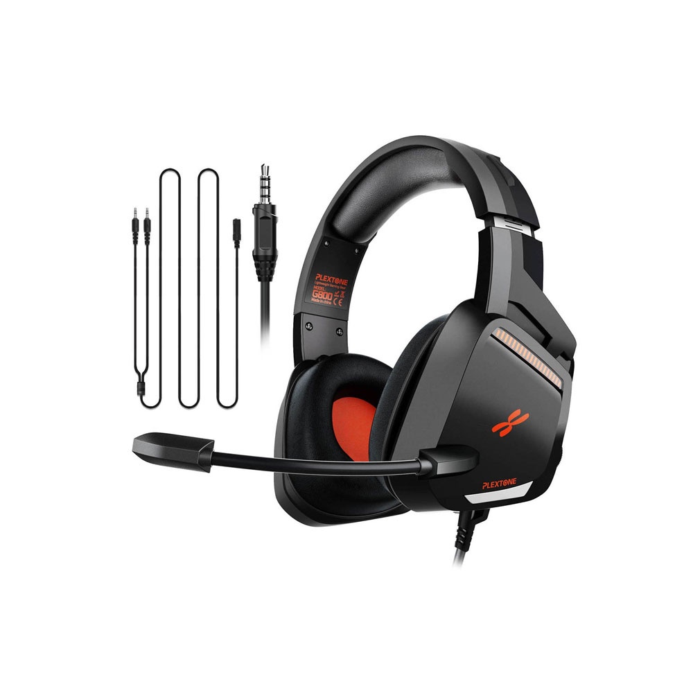 Plextone G800 Extra Bass 3.5mm Audio Jack Lightweight Gaming Headphones ...