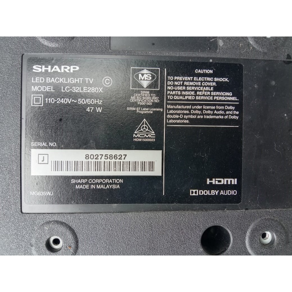SHARP LC-32LE280X LED PART | Shopee Malaysia