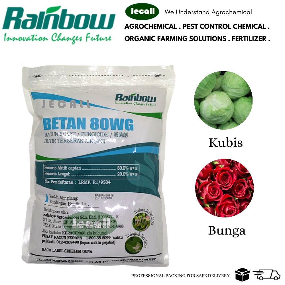 Rainbow Betan® 80WG 1KG / Captan 80% / Fungicide / Kulapuk / Berdebu ...