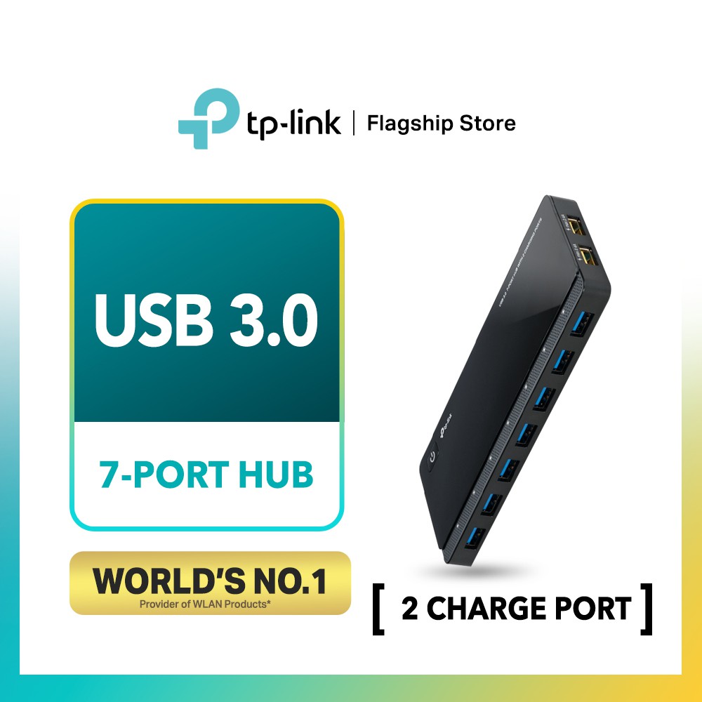TP-Link UH720 USB 3.0 7-Port Portable Plug and Play Hub with 2 ...