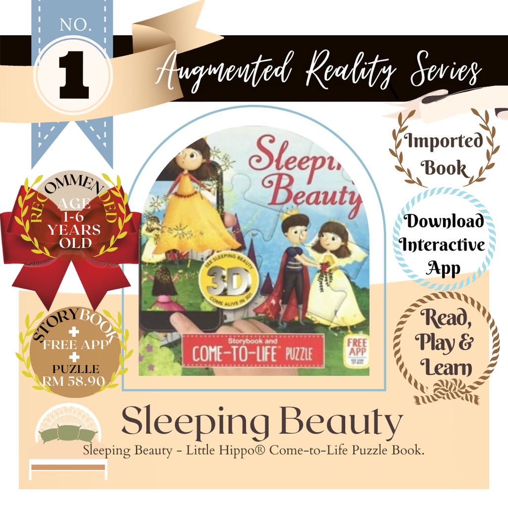 Sleeping Beauty 4D Storybook + Puzzle + Free App (Augmented Reality ...