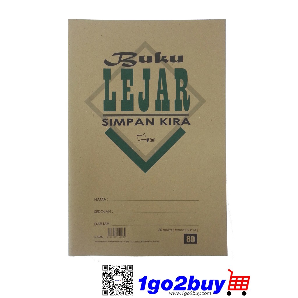 [Uni Paper] Buku Lejar 80Pages (S-4003) | Shopee Malaysia