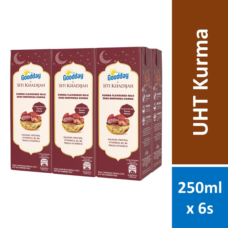 Goodday Siti Khadijah Combi UHT Kurma 250ml x 6s | Shopee Malaysia