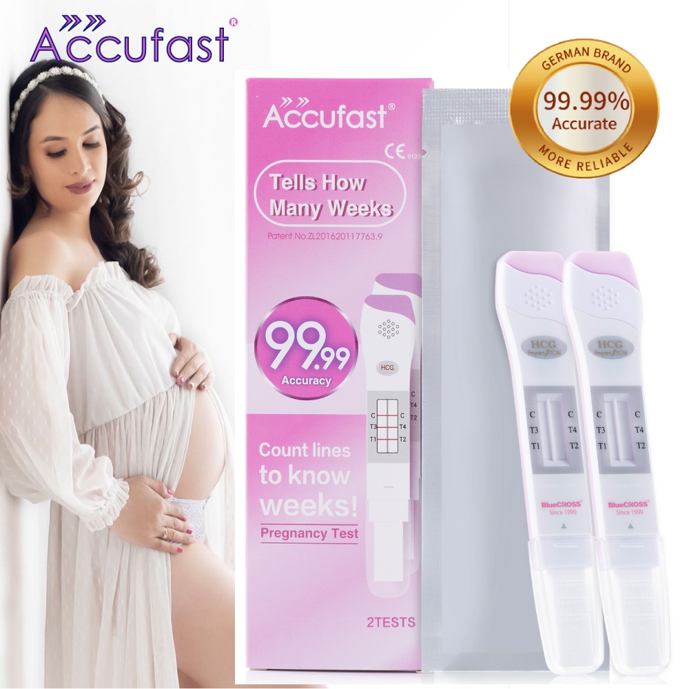 ACCUFAST 2Pcs Pregnancy Weeks Test One Step HCG Pregnancy Test Kit 99. ...