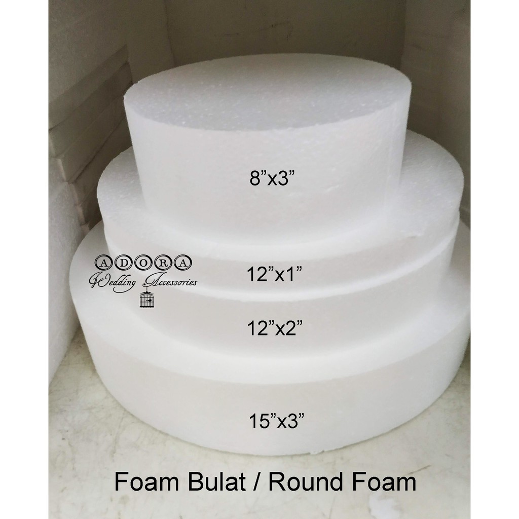 8"x3" / 11"x3" / 15"x3" Round Styrofoam Fom Bulat Polystyrene Dummy ...