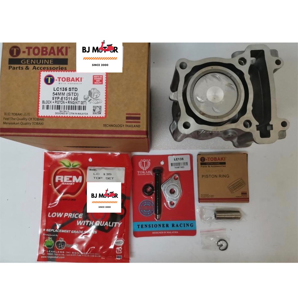 YAMAHA LC135 BLOCK STANDARD (54mm) Full Set 100% ORIGINAL BRAND TOBAKI LC BLOCK | Shopee Malaysia