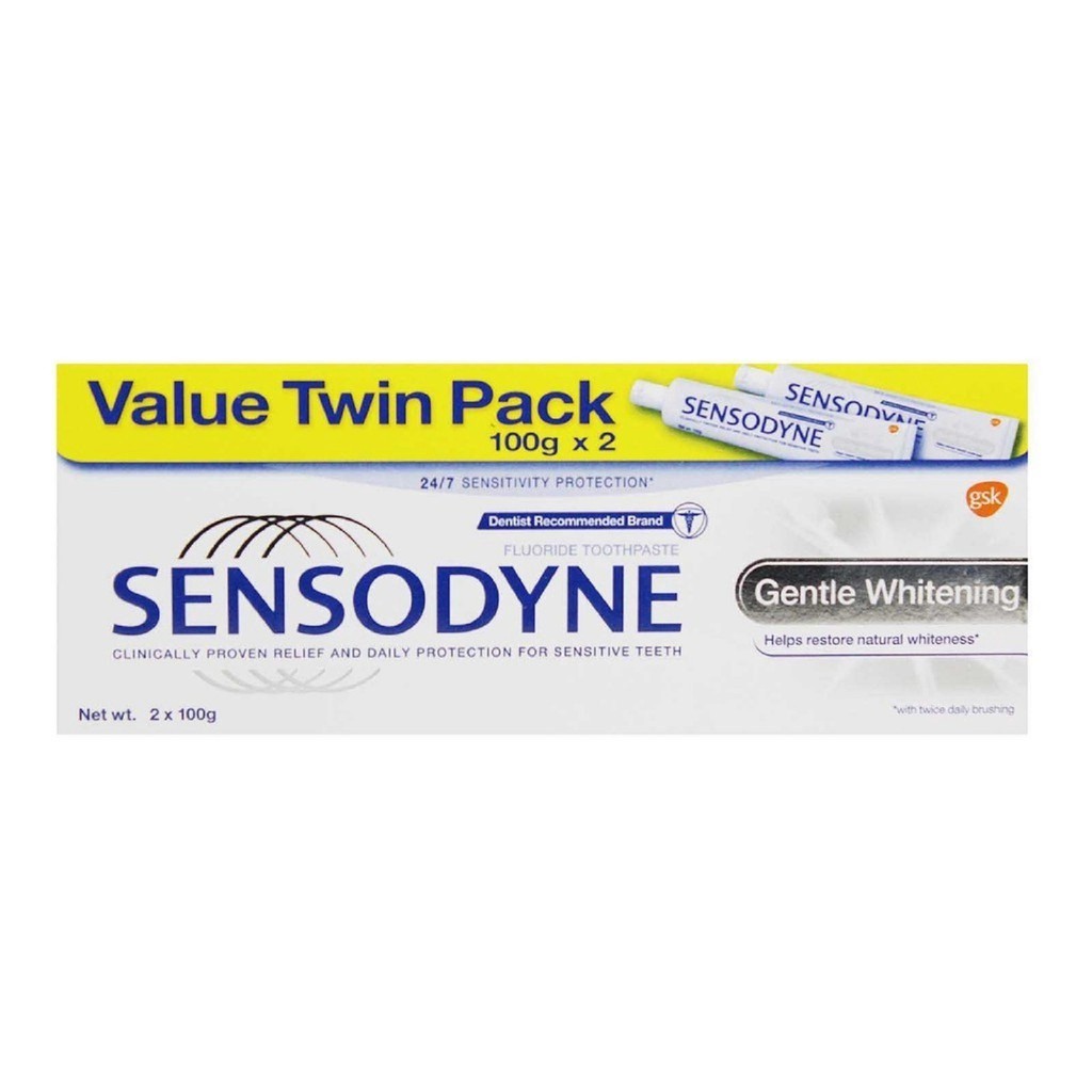 Sensodyne Toothpaste Gentle Whitening Twin Pack (2 x 100g) | Shopee ...