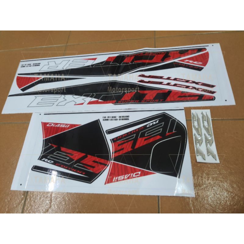 Yamaha LC135 V1 Body Cover Stripe Sticker Exciter RC red black | Shopee ...