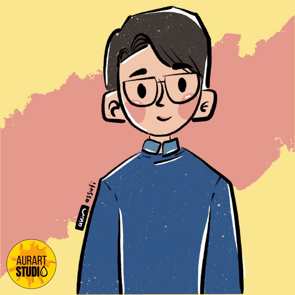 Cute Digital Portrait Illustration Drawing Sketch Art Design Comic ...