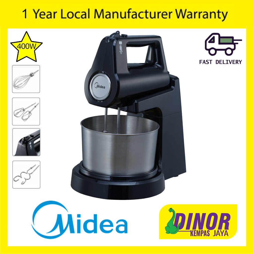 Midea 5 Speed Stand Mixer (Black) SM0293-BK / SM0293-R / SM0293BK ...