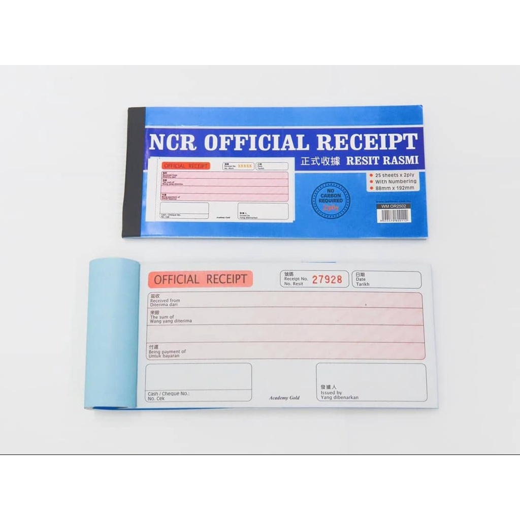[READY STOCK] 2ply NCR Official Receipt Book/ 2ply NCR House Rent ...