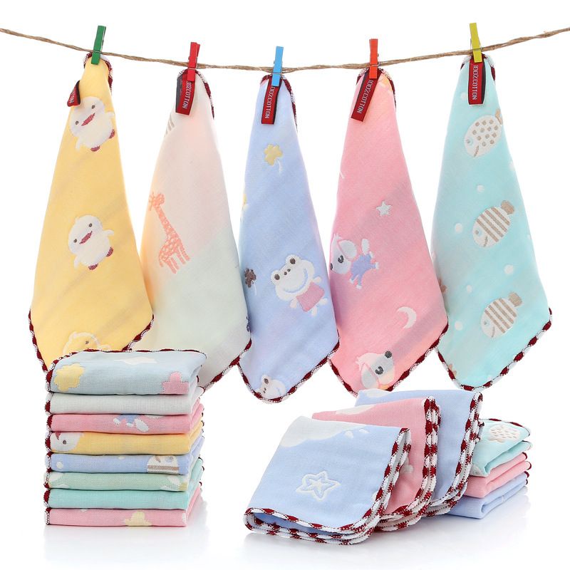 Baby Handkerchief Cotton Hand Towels Handkerchief 6 Layers Kids ...