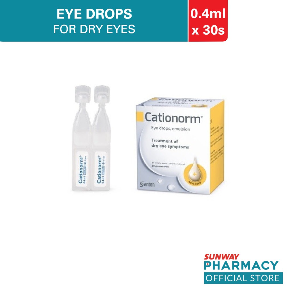 Cationorm Eye Drop Emulsion 0.4ml X 30S | Shopee Malaysia