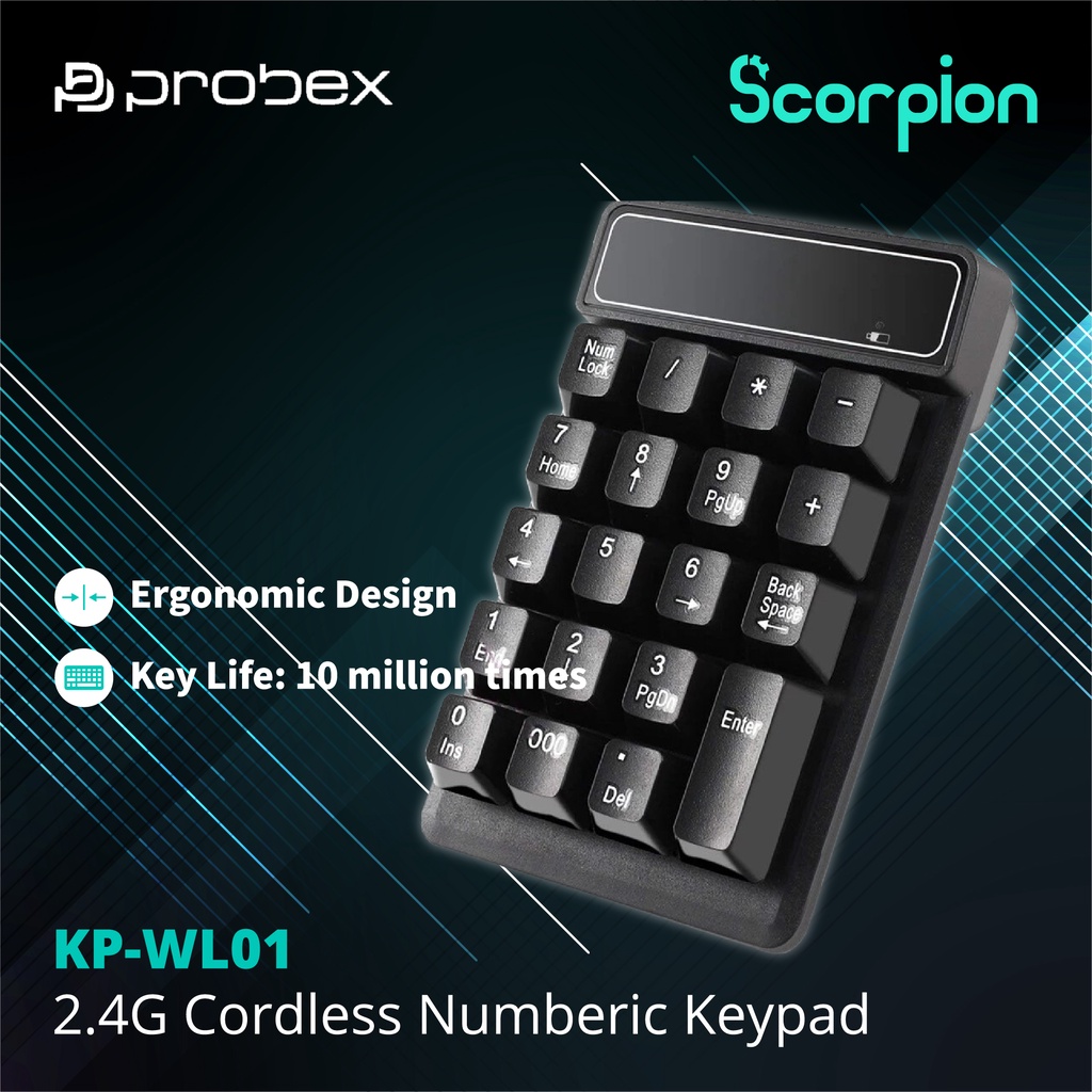 Probex KP-WL02 2.4G Cordless Numberic Keypad | Shopee Malaysia