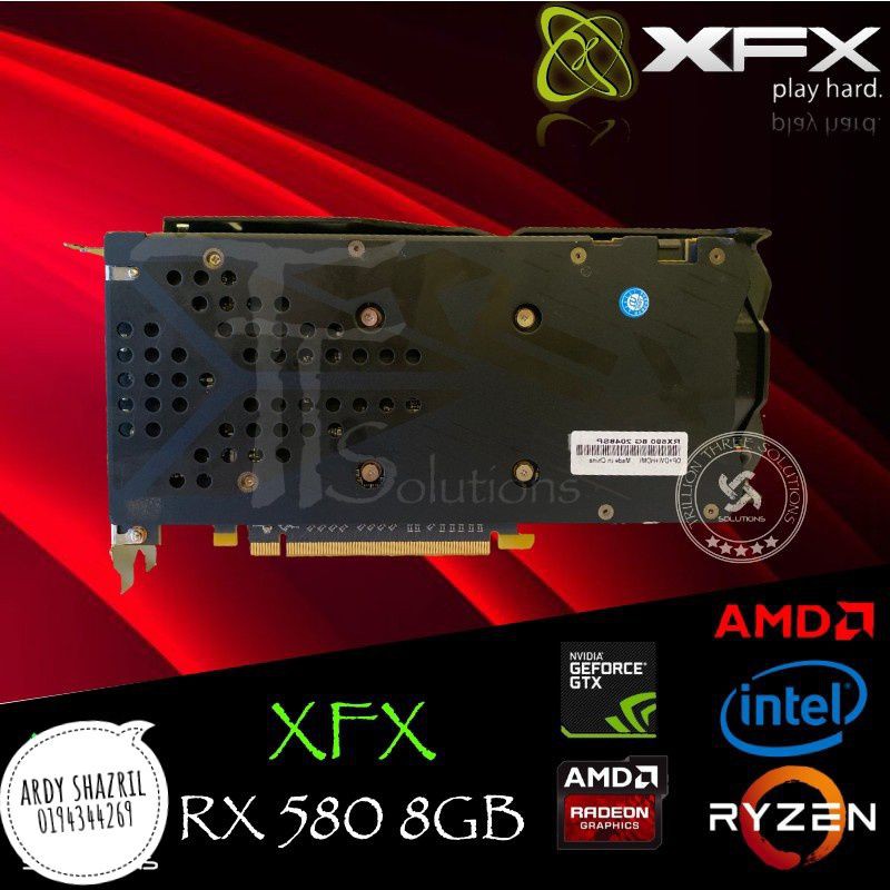 RX 580 XFX AMD Radeon™ 8G GDDR5 256bit Black Wolf Edition | Shopee Malaysia