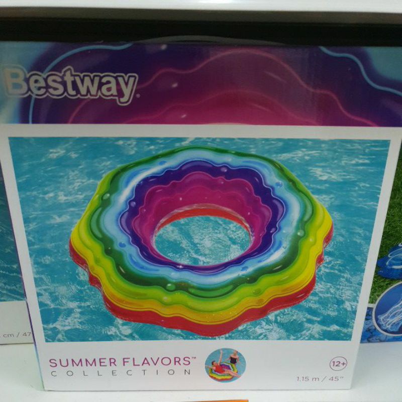 Bestway Summer Flavors - Rainbow Ribbon Tube - 1.15m x 25cm | Shopee ...