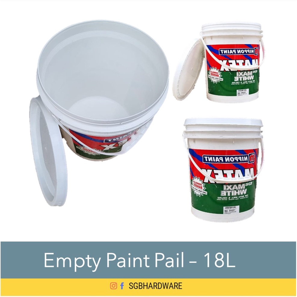 Recycle Paint Bucket with Cover & Handle (Metal/Plastic, Random)/Tong ...