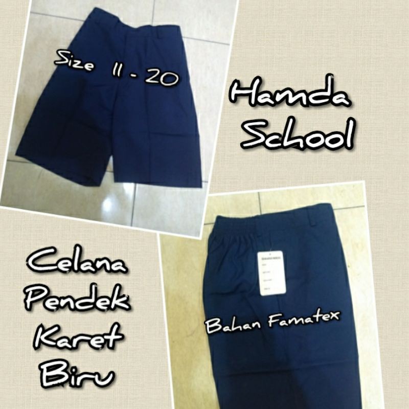 School Uniform Blue Junior High School Rubber Shorts | Shopee Malaysia