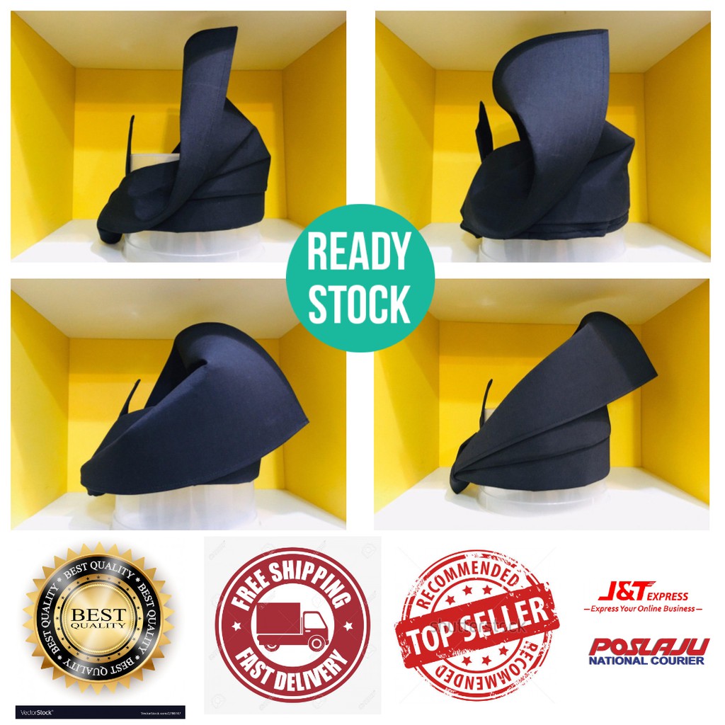 2025 Tanjak Hitam Plain Ready Stock Tanjak Warisan Tanjak Raya Tanjak ...