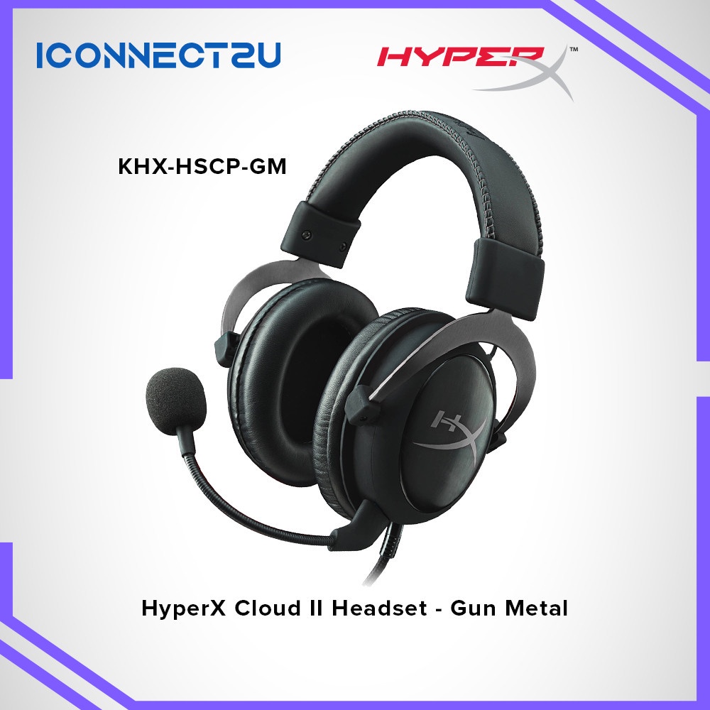 HyperX Cloud II Headset - Gun Metal (HX-HSCP-GM) | Shopee Malaysia