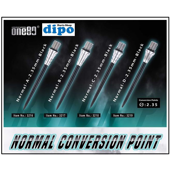 ONE80 Darts Accessories- Conversion Point 2.35mm (Black) | Shopee Malaysia