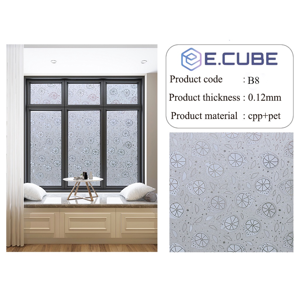 60cm x 1m/2m/3m/5m Frosted Glass Sticker Window Sticker Privacy Window ...