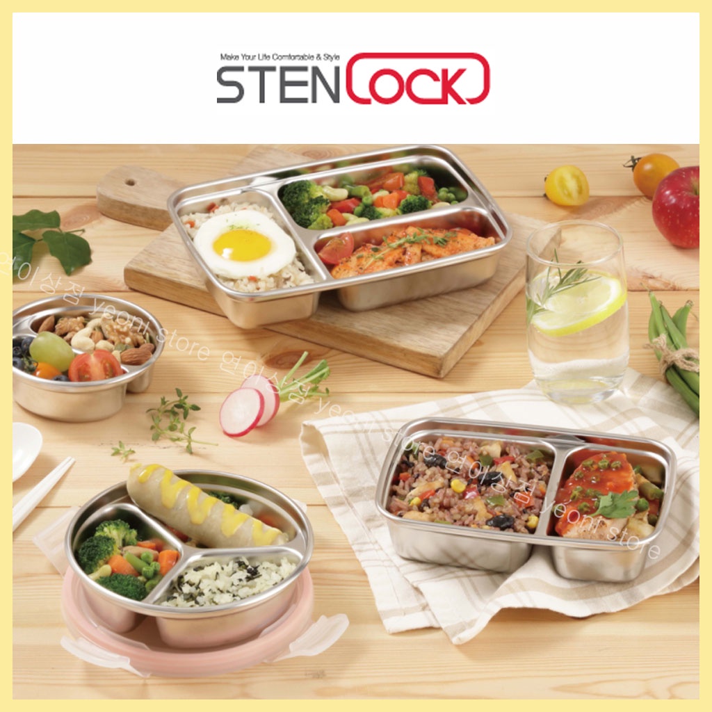 stenlock stainless steel lunch box stainless steel container divided ...