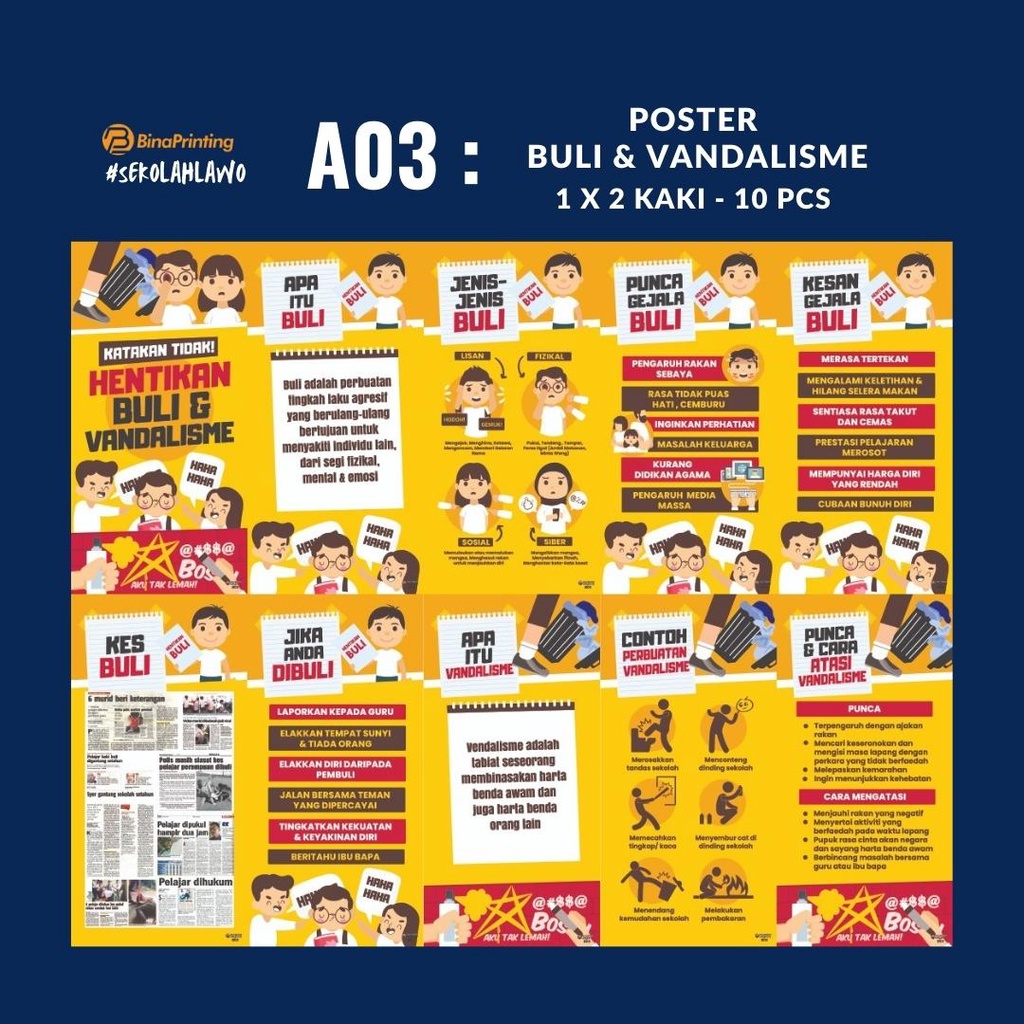 POSTER BULI & VANDALISME - READY STOCK | Shopee Malaysia
