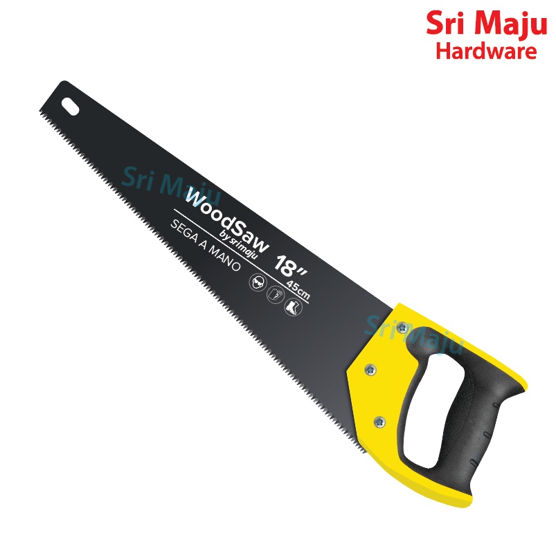 MAJU WHS-N18 18 Inch 450mm Wood Hand Saw DIY Ply Timber Cutting ...