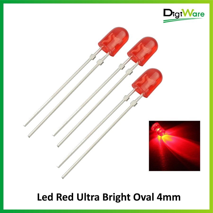 MERAH Ultra Bright Oval 4mm Red Led | Shopee Malaysia