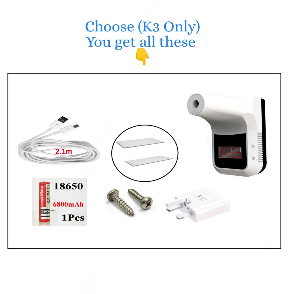 K3 THERMOMETER FULL SET with TRIPOD Temperature Scanner Non-Contact ...