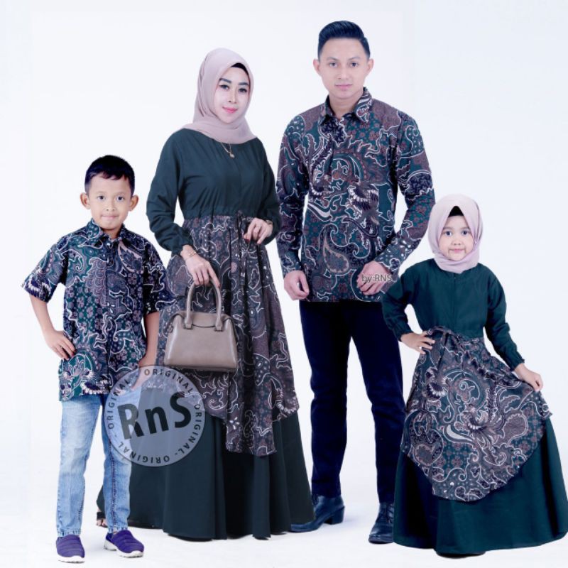 Cuple Batik Family Batik Family Batik Set Couple Batik Family | Shopee ...
