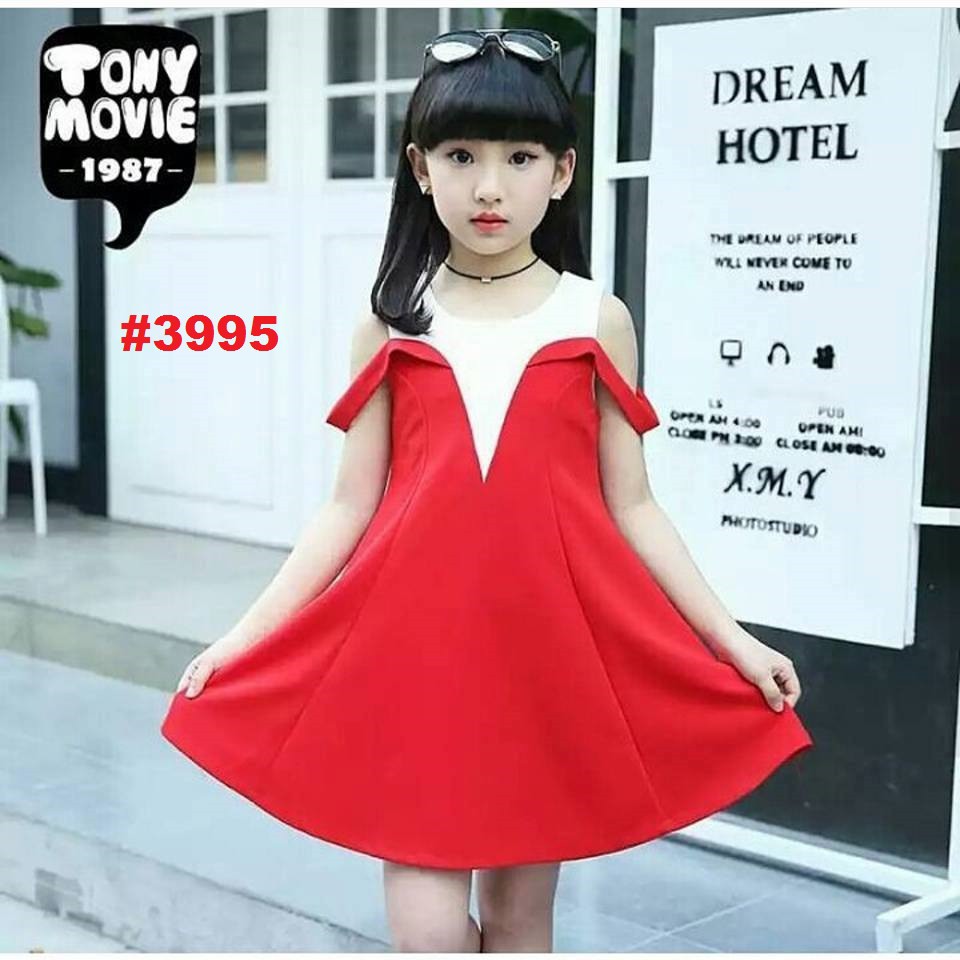 MERAH Red Imported Children's DRESS (ROON) | Shopee Malaysia
